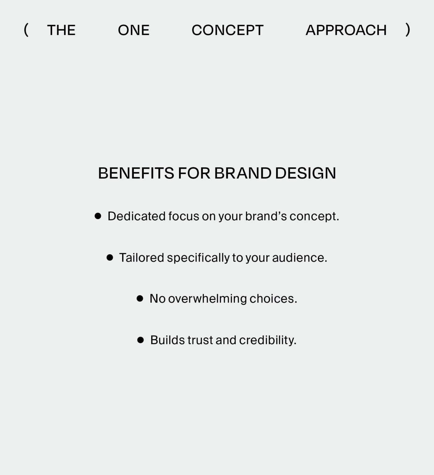 Why We Use the One Concept Approach for Brand Design • Mindt® Studio